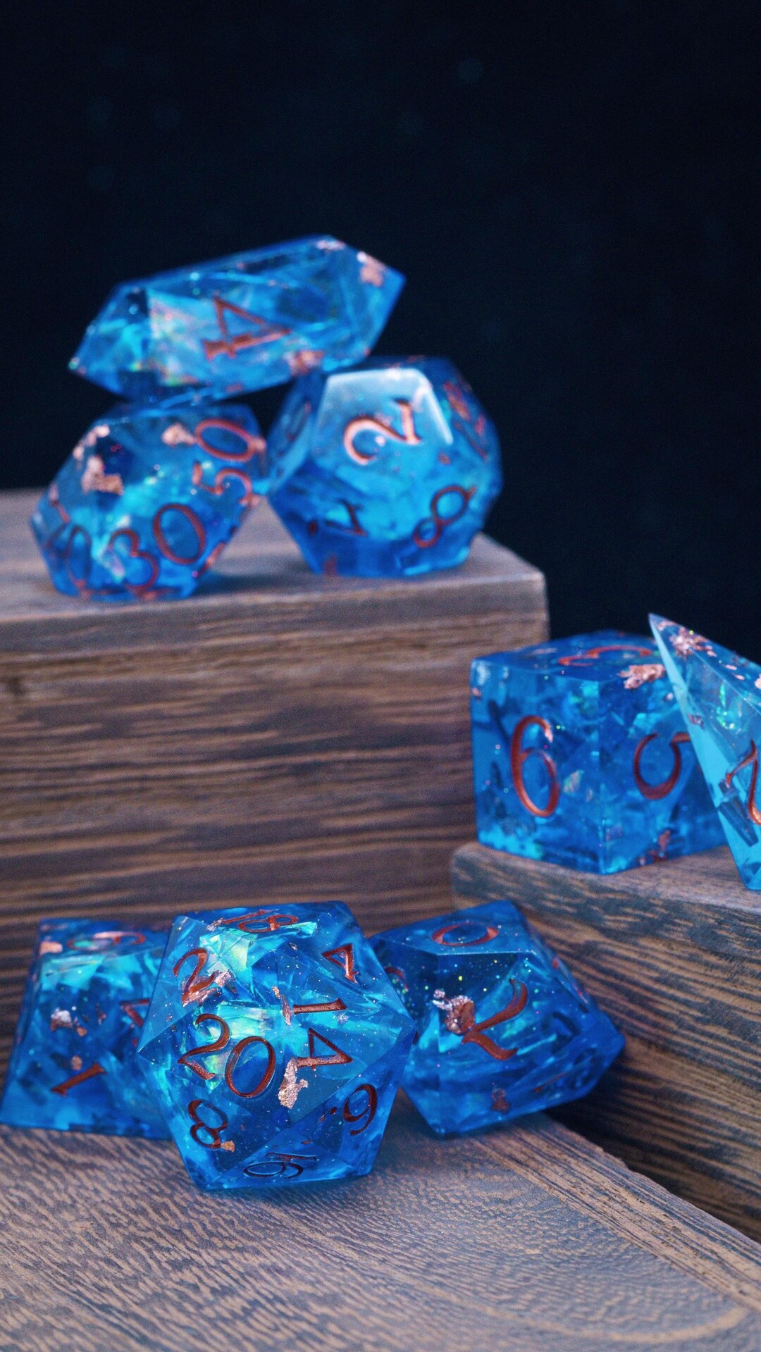 Sacred Flame - 7 Piece Dice Set - Etsy