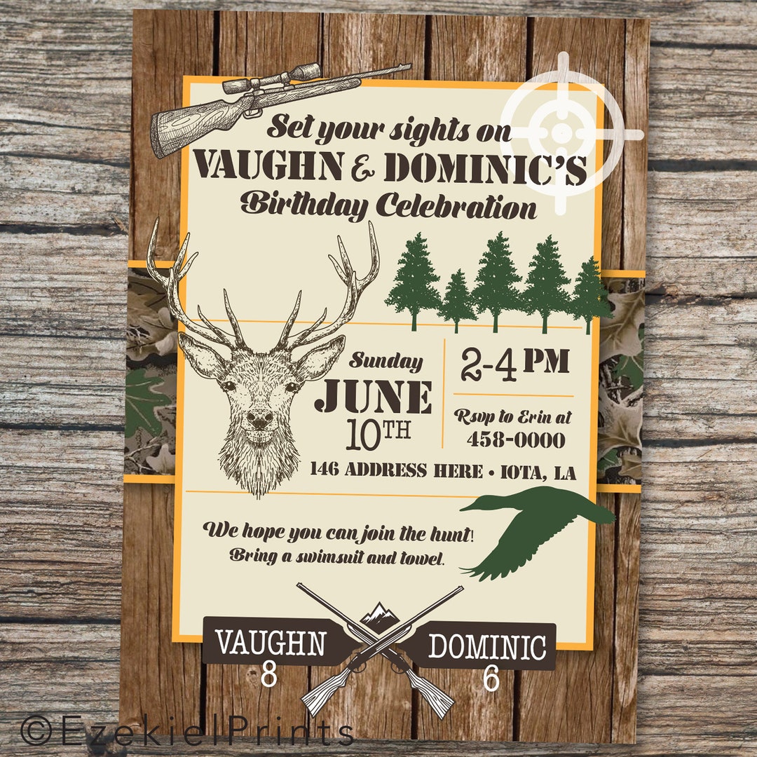 Camo Hunting Birthday Theme, Hunting Party, Camouflage Party, Brothers ...