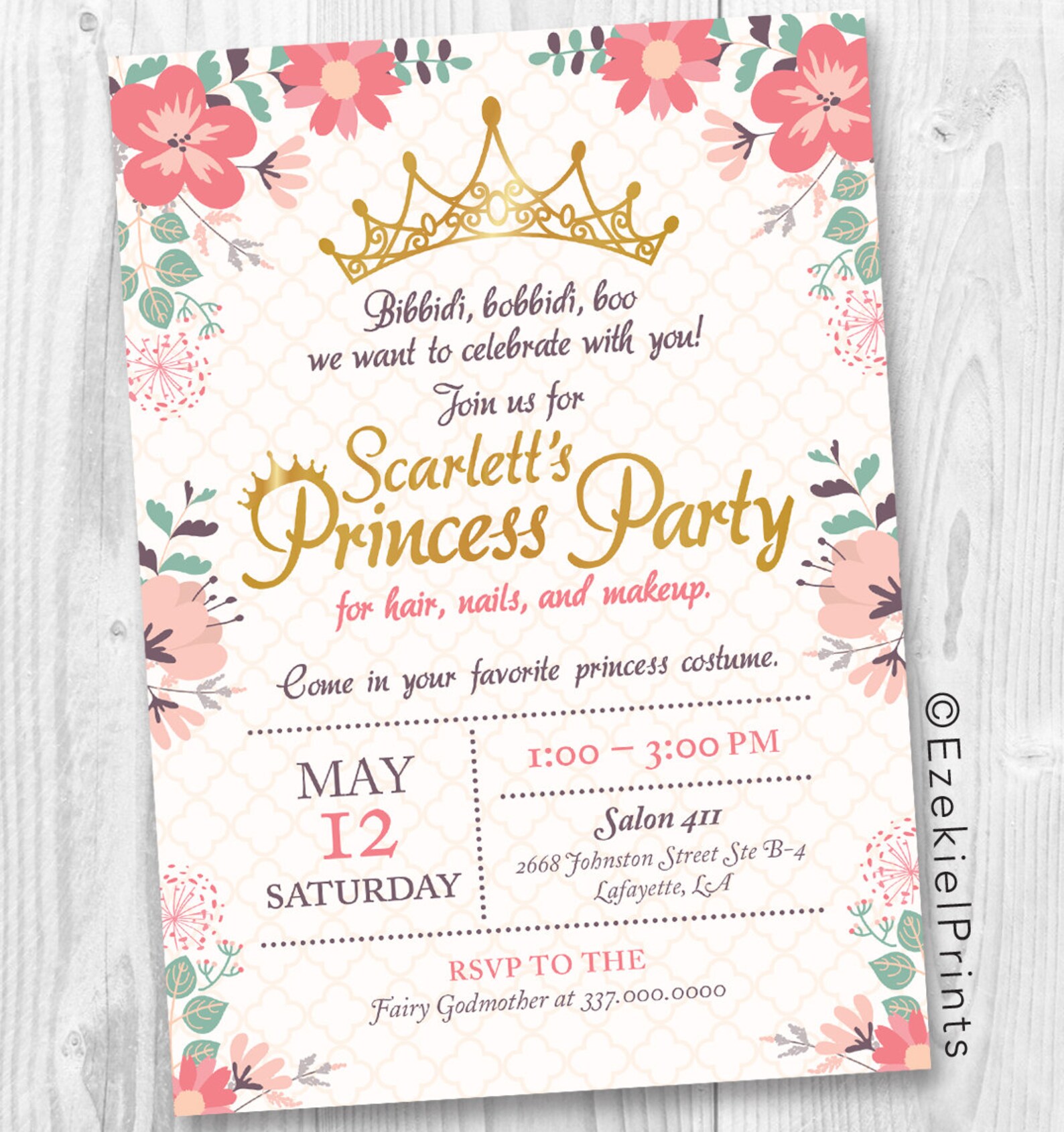 Bibbidi Bobbidi Boo Birthday Party Invitation - Etsy