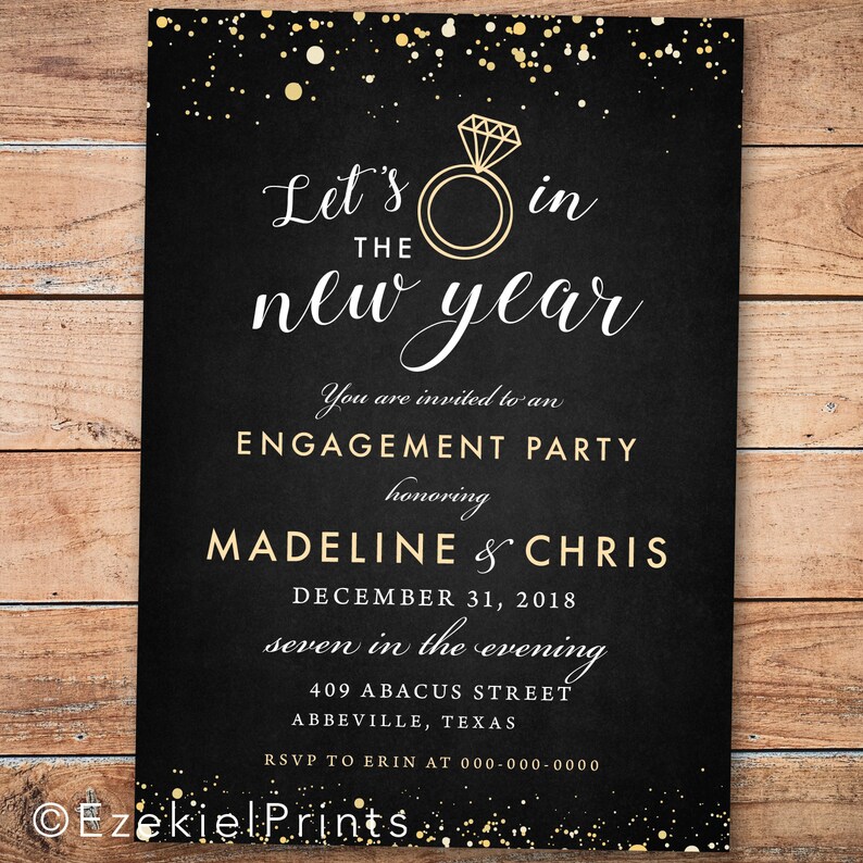 New Year's Eve, Let's Ring in the New Year, Engagement, Couples Shower ...