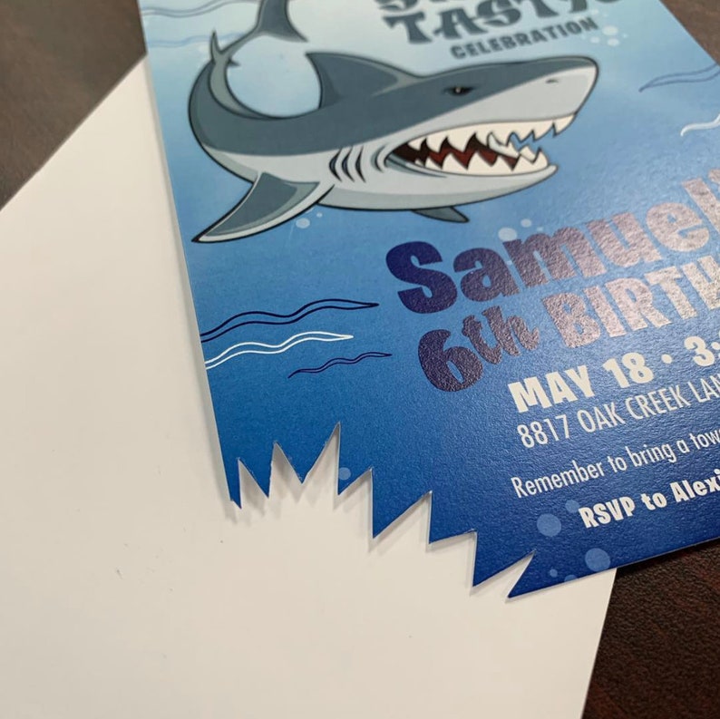 Shark Party Invitation, Sharktastic Party, Shark Birthday, Shark Bite ...