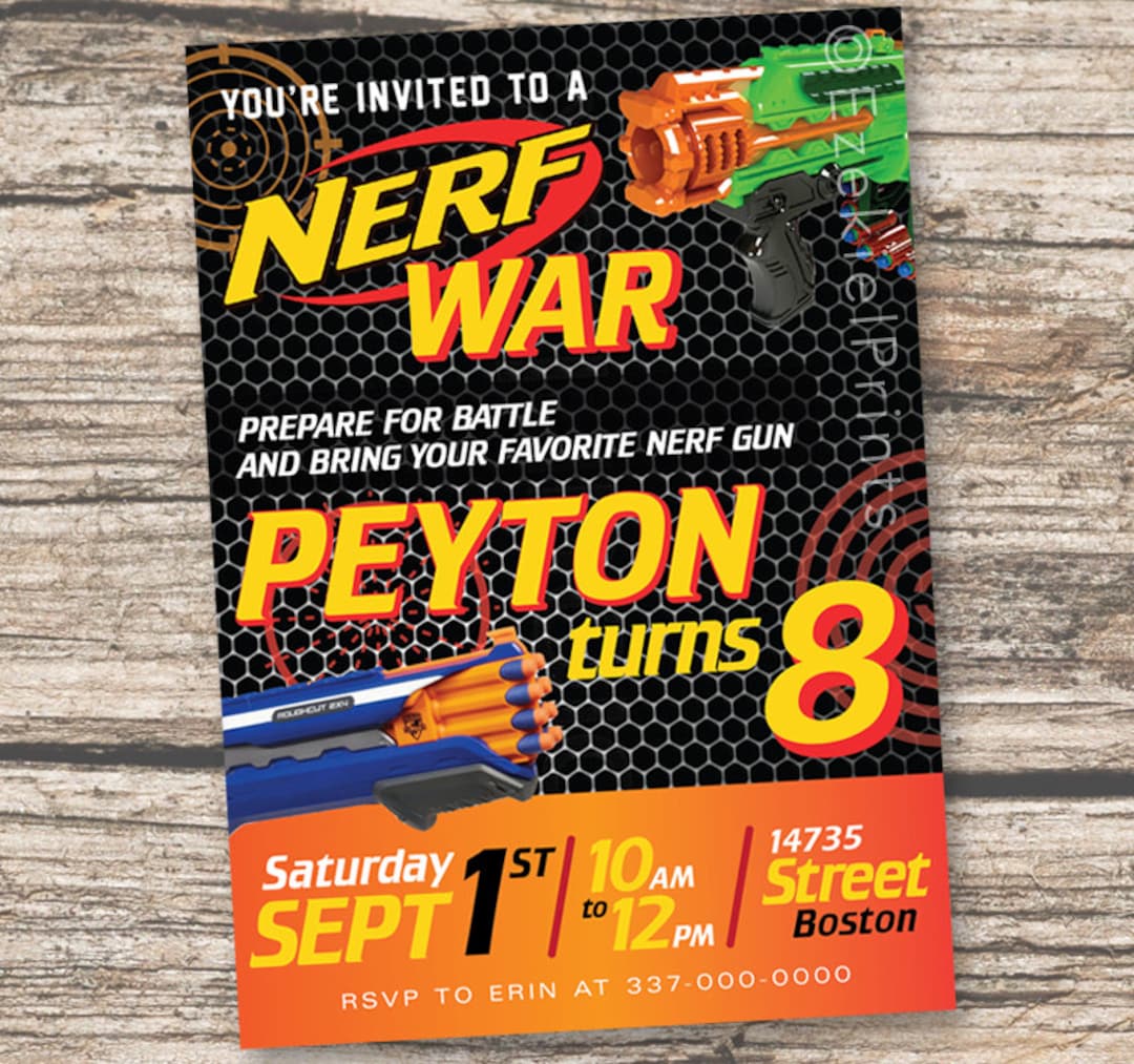 Nerf Gun Birthday Theme, Nerf Party, Target, Nerf Birthday Theme - Etsy
