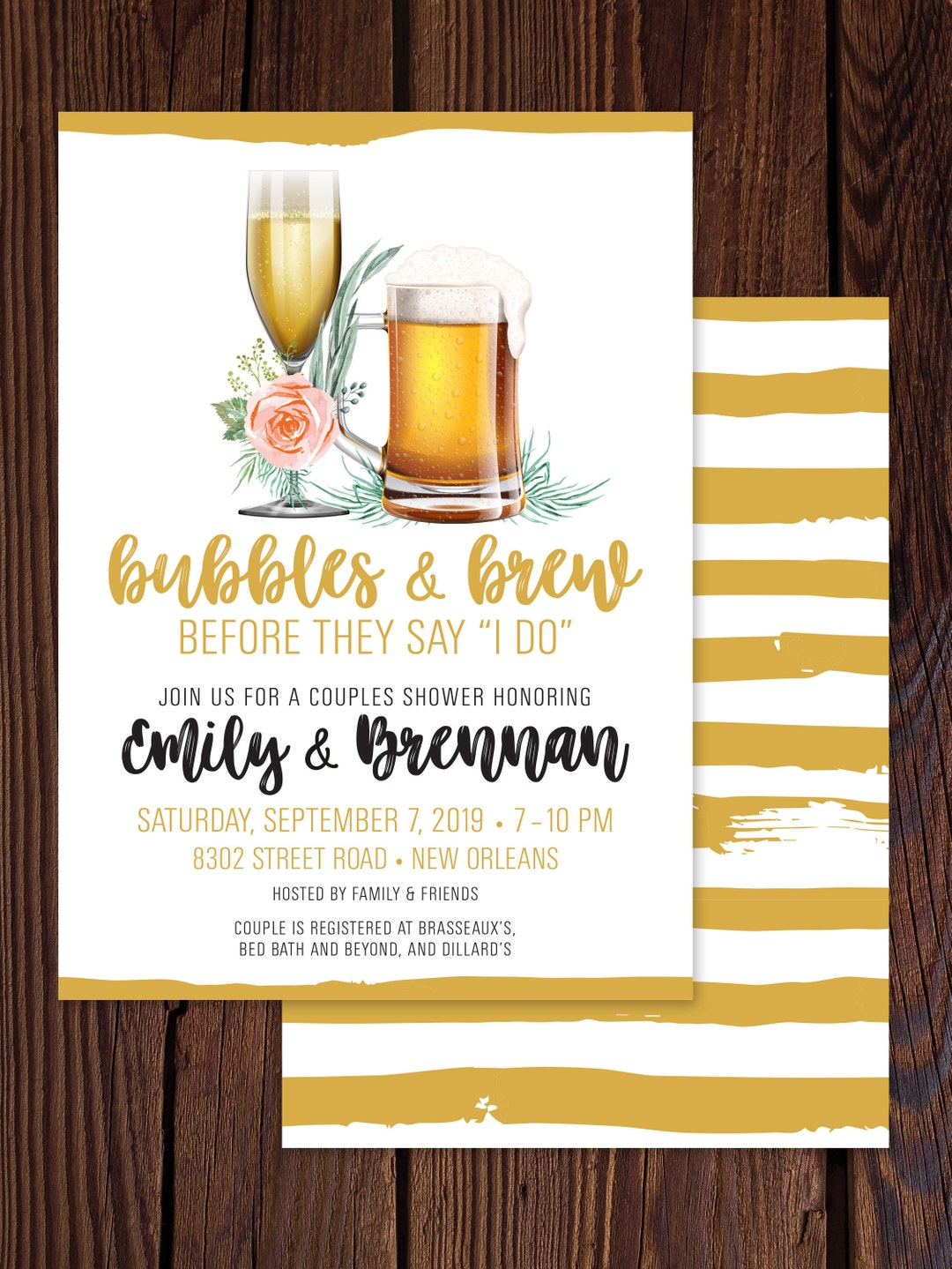 Bubbles & Brew Couples Shower, Bubbles and Brew Before I Do, Couples ...