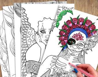 la catrina coloring page printable