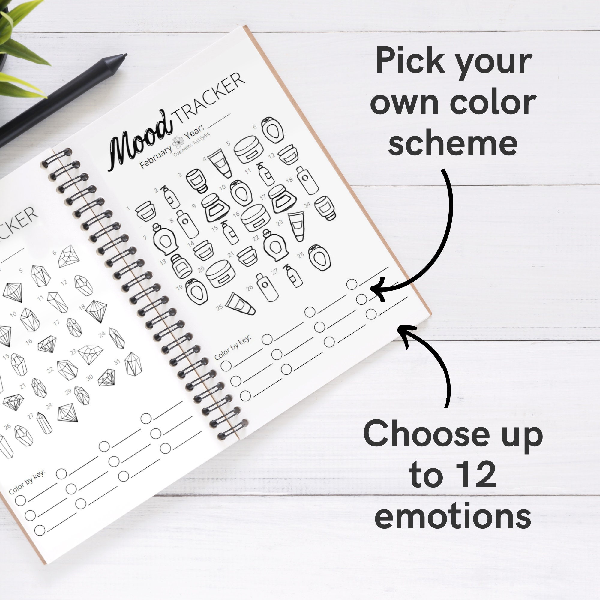 Monthly Mood Tracker Printable | A4, A5 & Letter Size PDF | 12 Designs ...