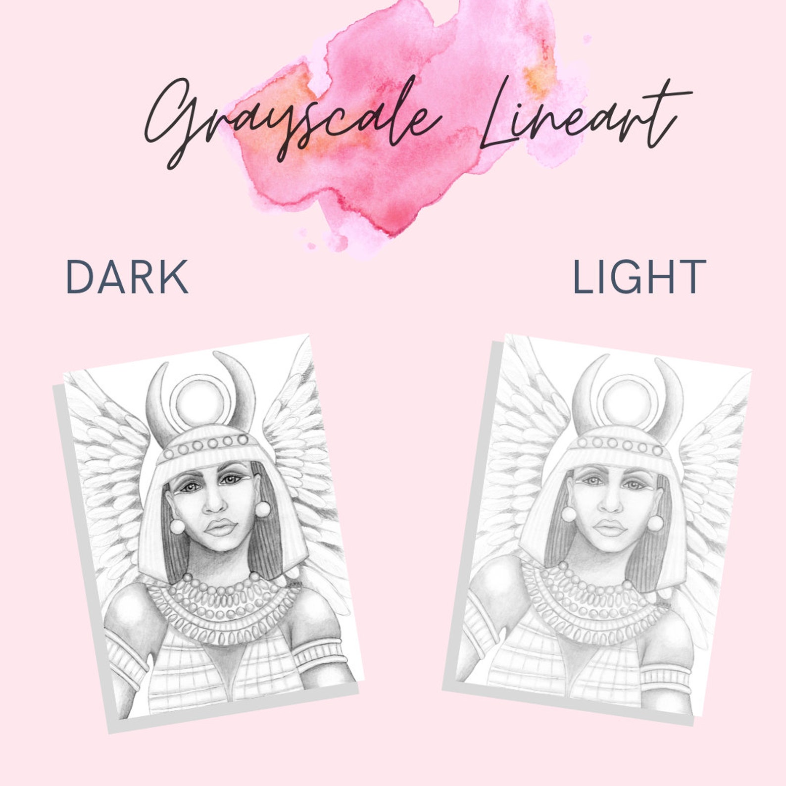 Printable Adult Coloring Page | Ancient Egyptian Goddess Isis ...