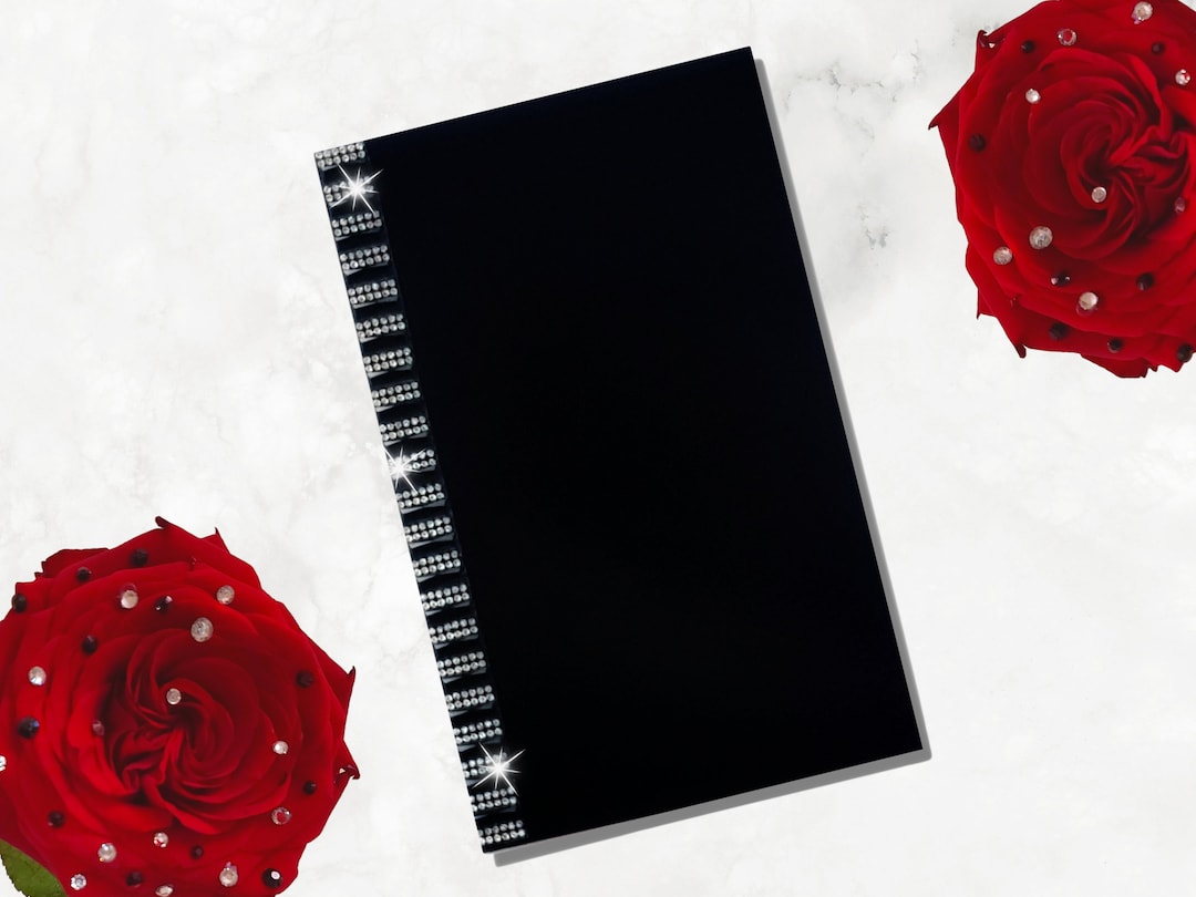 Glitzer Notizbuch mit Strasssteinen 125 Seiten Elegantes - Etsy.de