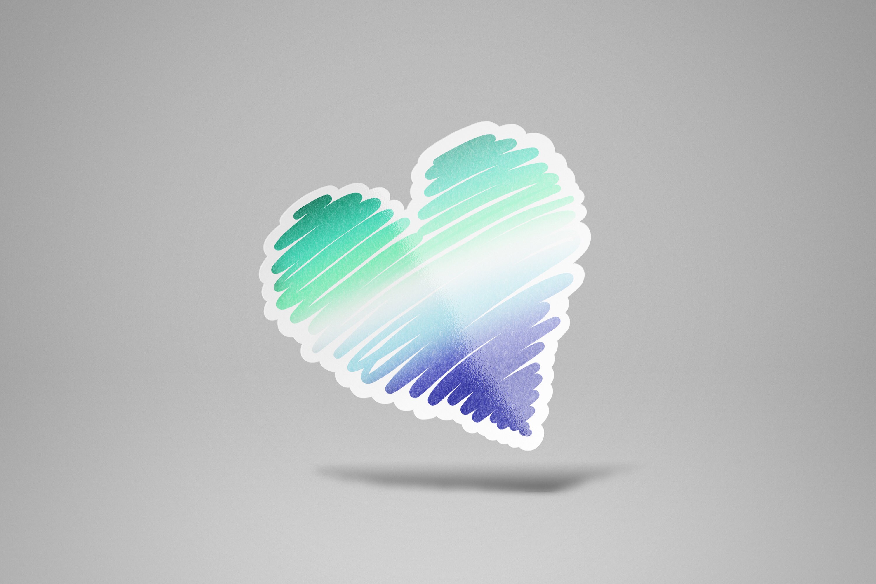 Gay Men Pride Heart Sticker | Etsy