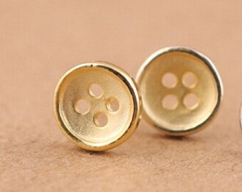 Matte Gold Button - Etsy