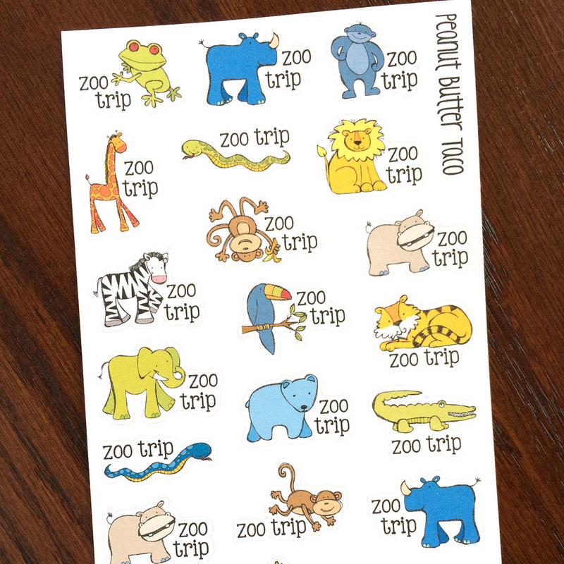 Zoo Stickers - Etsy