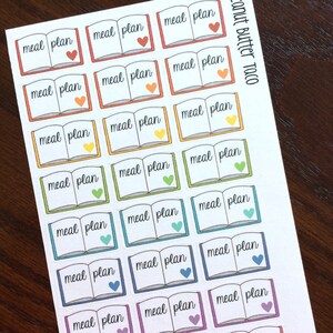Meal Plan Stickers - Meal Planning Stickers - Meal Plan Planner ...