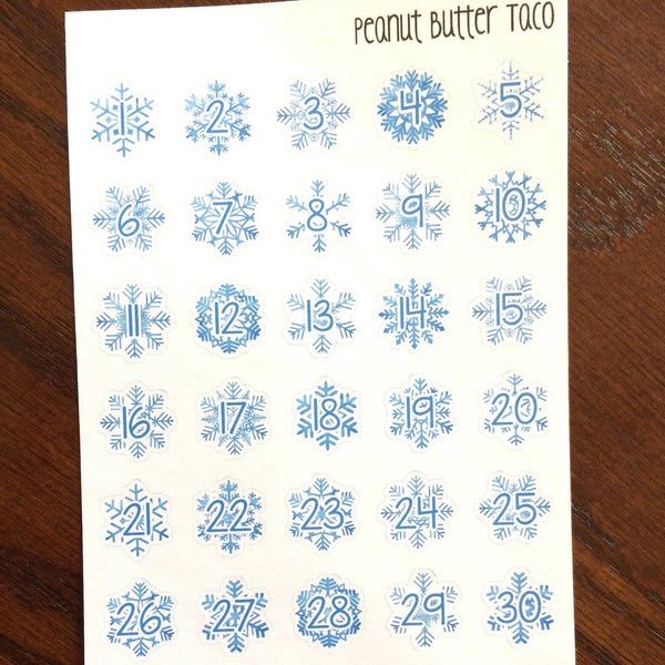 Christmas Countdown Stickers - Etsy