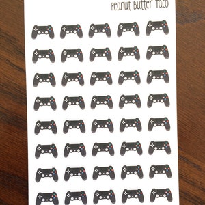 Game Controller Stickers - Gamer Stickers - Game Night Planner Stickers ...