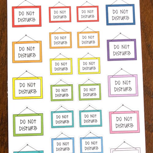 Do Not Disturb Signs Planner Stickers Day off Do Not - Etsy