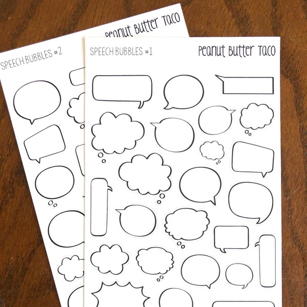 "speech Bubble Stickers" - Etsy