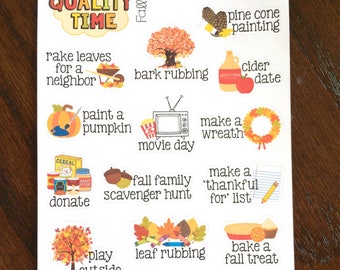 Quality Time Stickers Family Time Planner Stickers Kid | Etsy