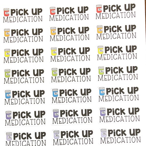 Prescription Planner Stickers Medication Stickers Medicine - Etsy