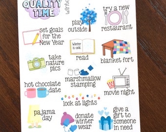 Fall Quality Time Stickers Seasonal Family Time Planner | Etsy