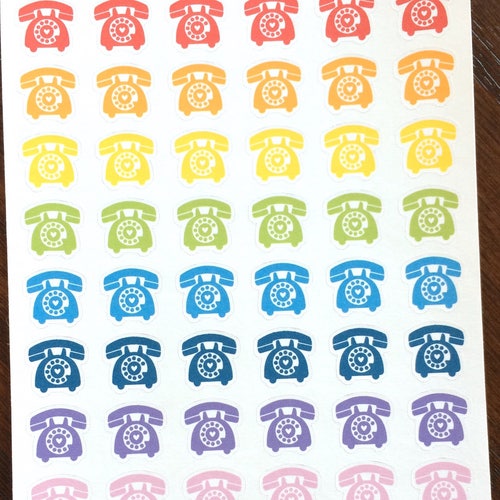 Phone Planner Stickers Phone Stickers Telephone Stickers - Etsy