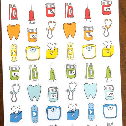 Medical Icons Planner Stickers Doctor Planner Stickers - Etsy