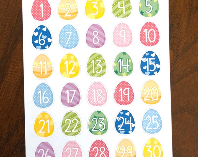 Easter Eggs Countdown Planner Stickers Spring Decorations Date Cover ...