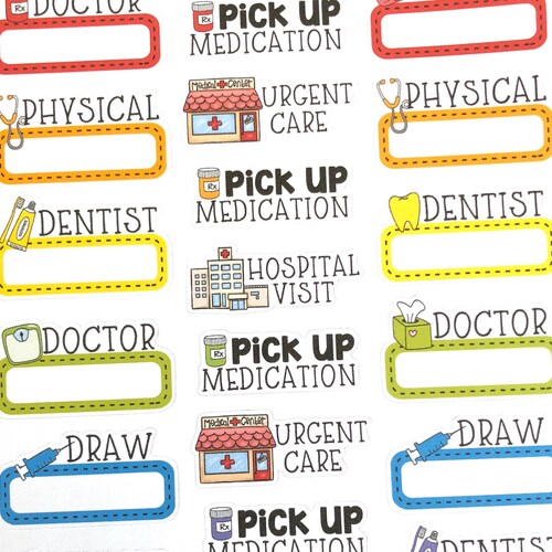 Medical Sampler Planner Stickers Doctor Planner Stickers - Etsy Canada