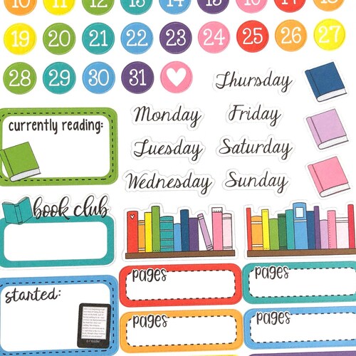 Read the Rainbow Reading Challenge Planner Stickers - Etsy