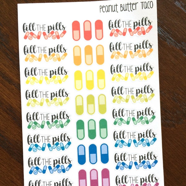 Prescription Planner Stickers - Etsy