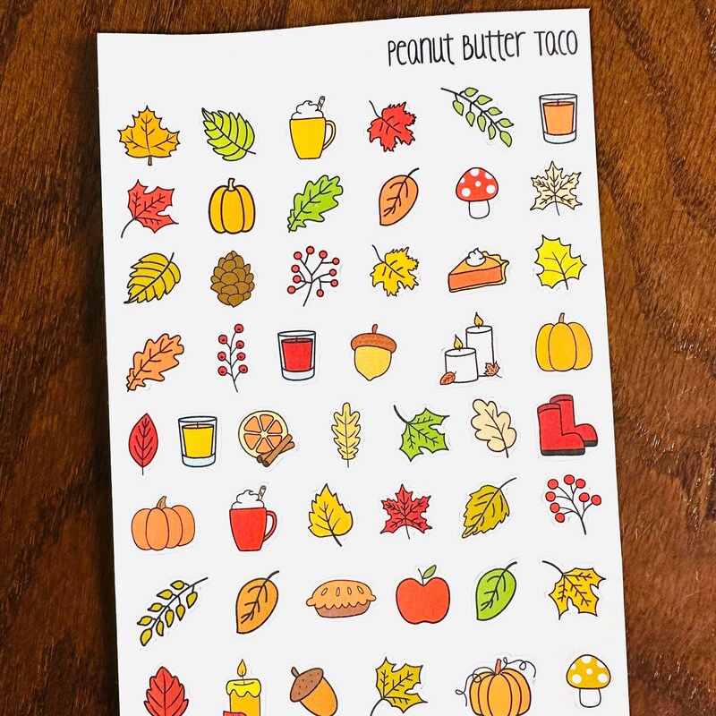 Autumn Stickers - Etsy