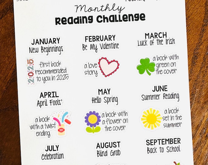 Alphabet Reading Challenge Planner Stickers ABC Reading Planner ...