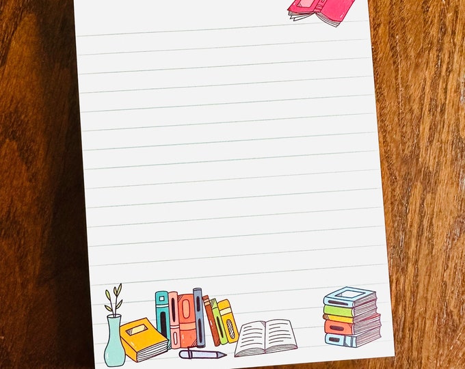 Romance Book Stack Notepad 4.25 X 5.5 Bookworm Gift Bookish Notepad - Etsy
