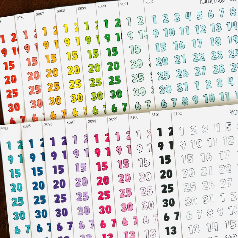 Date Stickers - Etsy