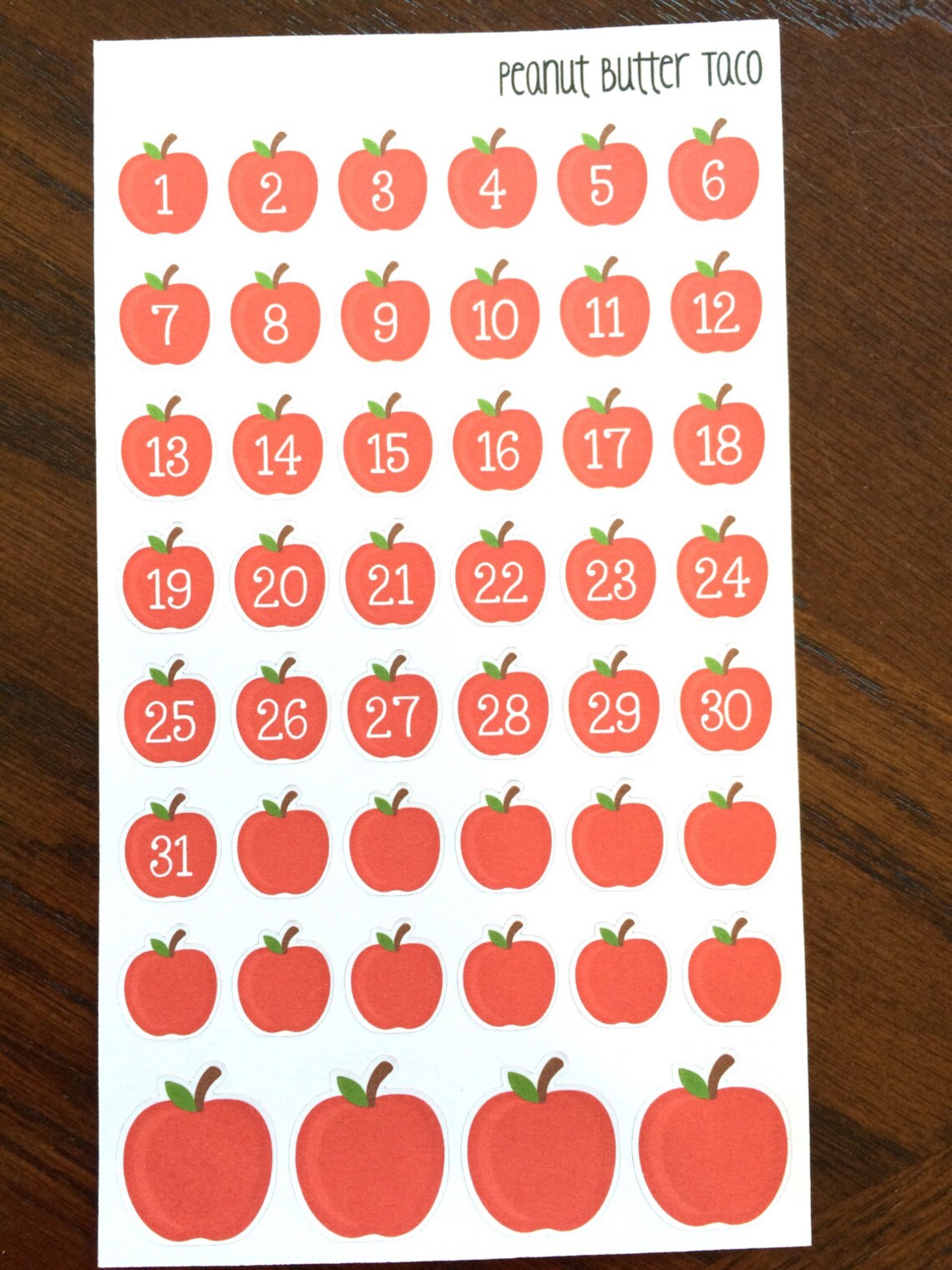 Apple Date Covers Apple Planner Stickers Apple Dates | Etsy