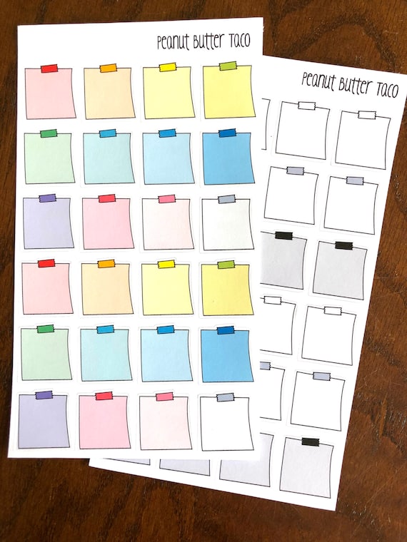Labels Rectangle C Neutral Colored Planner Stickers Rectangle Blank ...