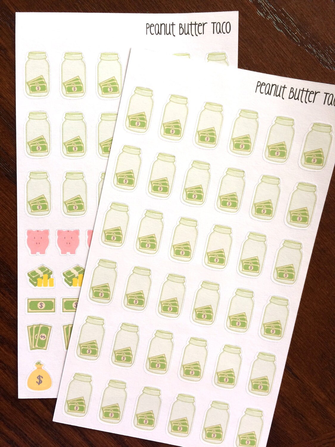 BLANK Savings Challenge Planner Stickers 52 Week Money - Etsy