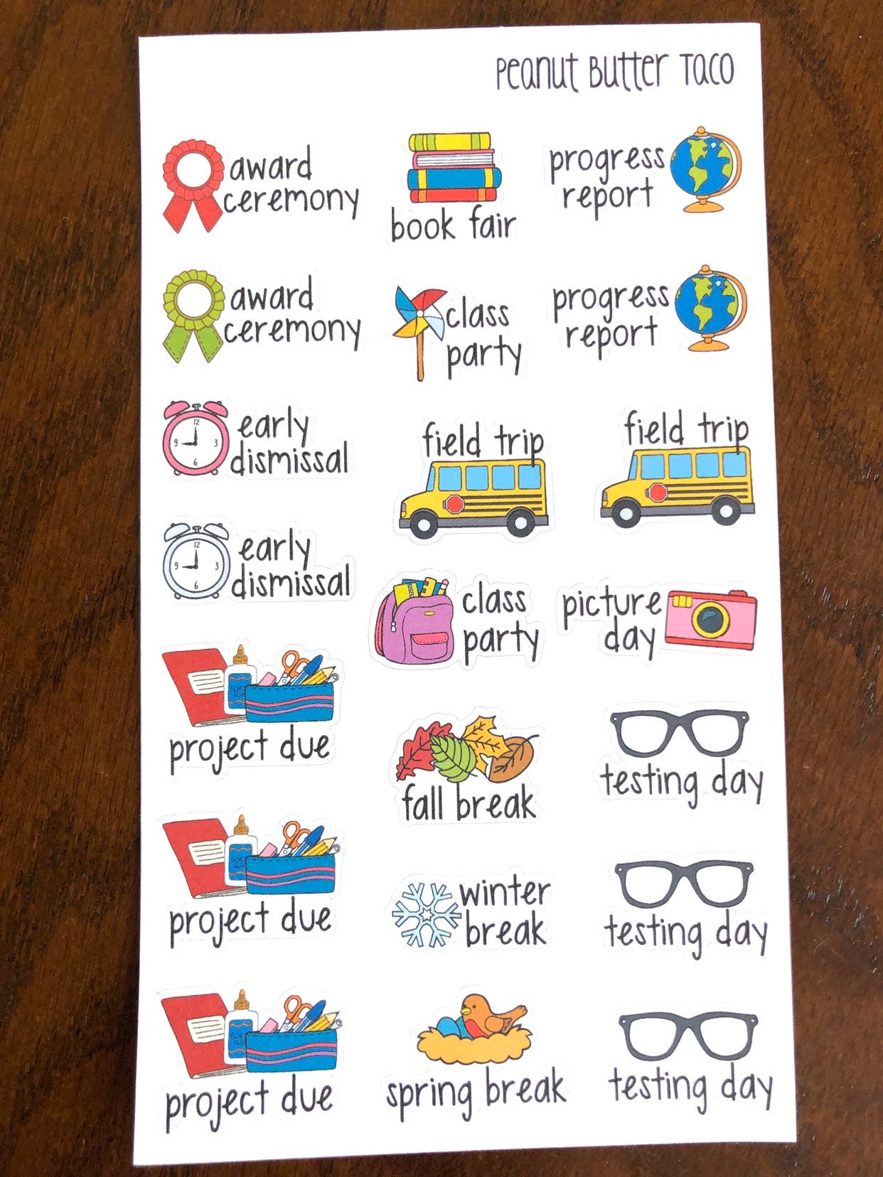 School Days Planner Stickers Back to School Stickers - Etsy