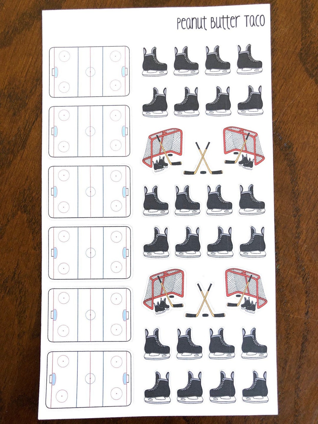 Hockey Sampler Planner Stickers - Hockey Stickers - Hockey Mini Weekly ...