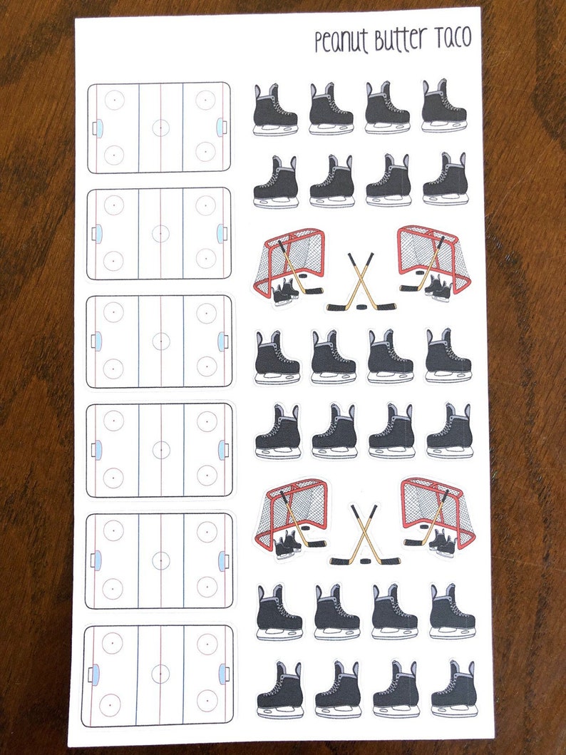 Hockey Sampler Planner Stickers Hockey Stickers Hockey - Etsy