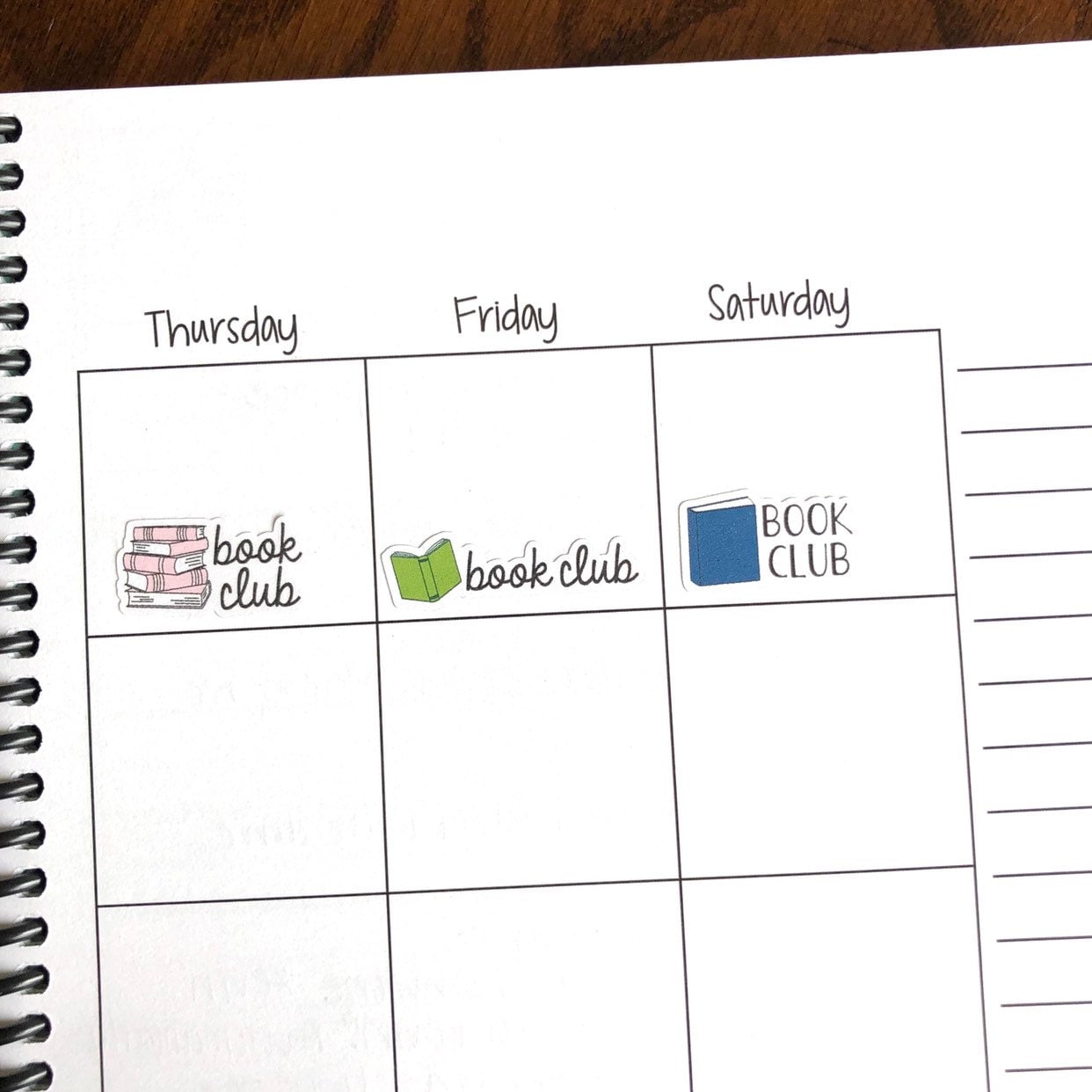 Book Club Stickers Hand Drawn Reading Planner Stickers Book - Etsy