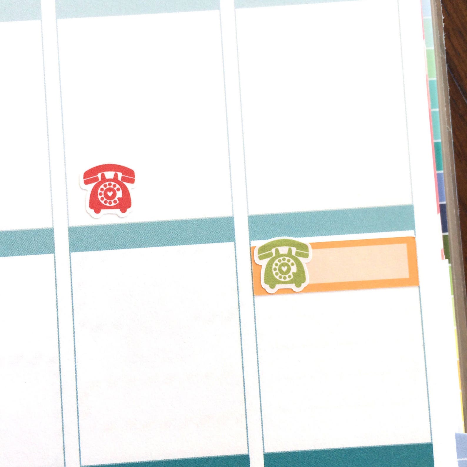 Phone Planner Stickers Phone Stickers Telephone Stickers to Call ...