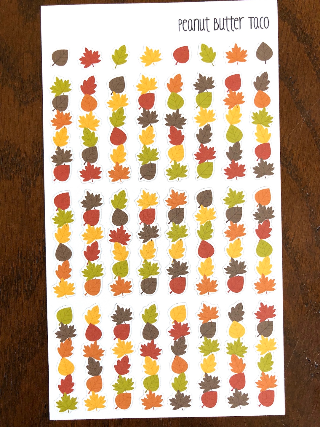 Leaf Checklists Planner Stickers - Fall Leaves Stickers - Autumn Leaves ...