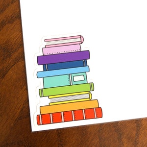 Book Stack Vinyl Sticker - Bookish Vinyl Decal - Laptop Sticker ...