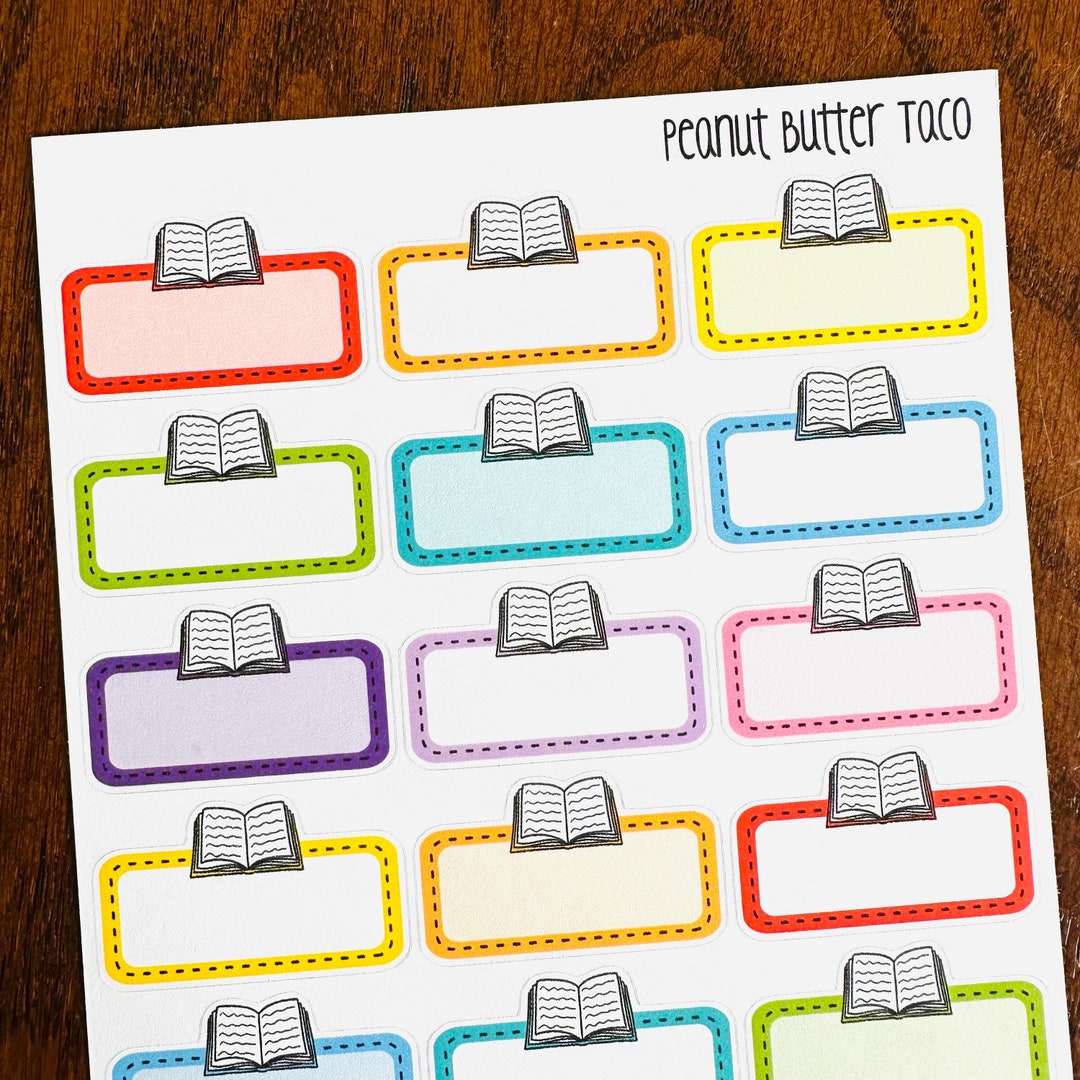 Open Book Boxes - Reading Planner Stickers - Bookish Stickers - Book ...