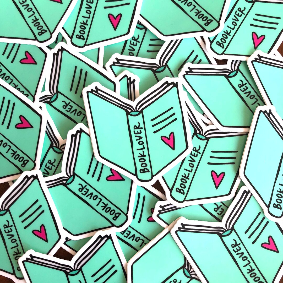 Open Book Vinyl Sticker - Bookworm Vinyl Decal - Bookish Laptop Sticker ...