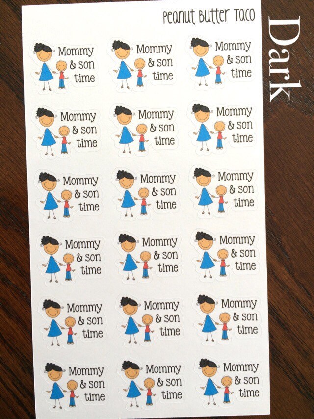 Mommy & Son Time Planner Stickers Family Planner Stickers | Etsy