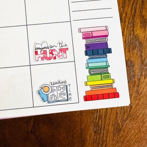 Reading Time Planner Stickers - Book Journal Stickers - Reading ...
