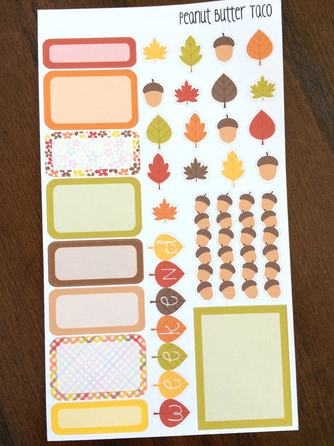 Autumn Leaves Mini Kit Planner Stickers - Fall Planner Stickers - Fall ...