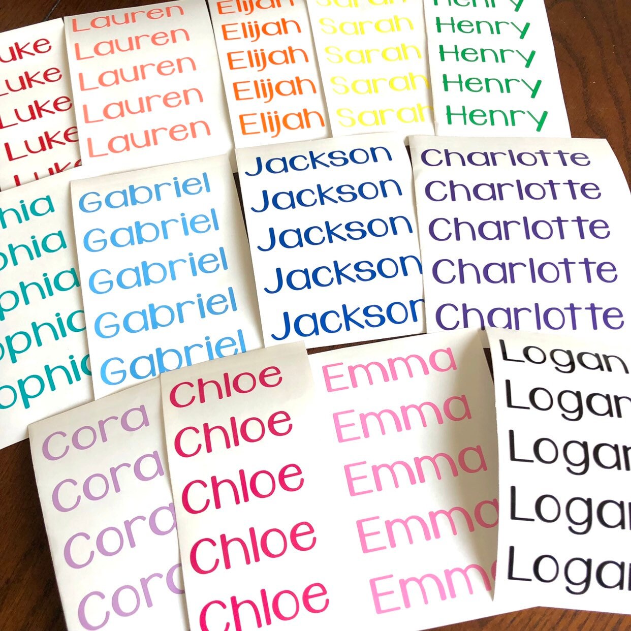 5 Back to School Vinyl Name Decals - Decals for School - School Supply ...
