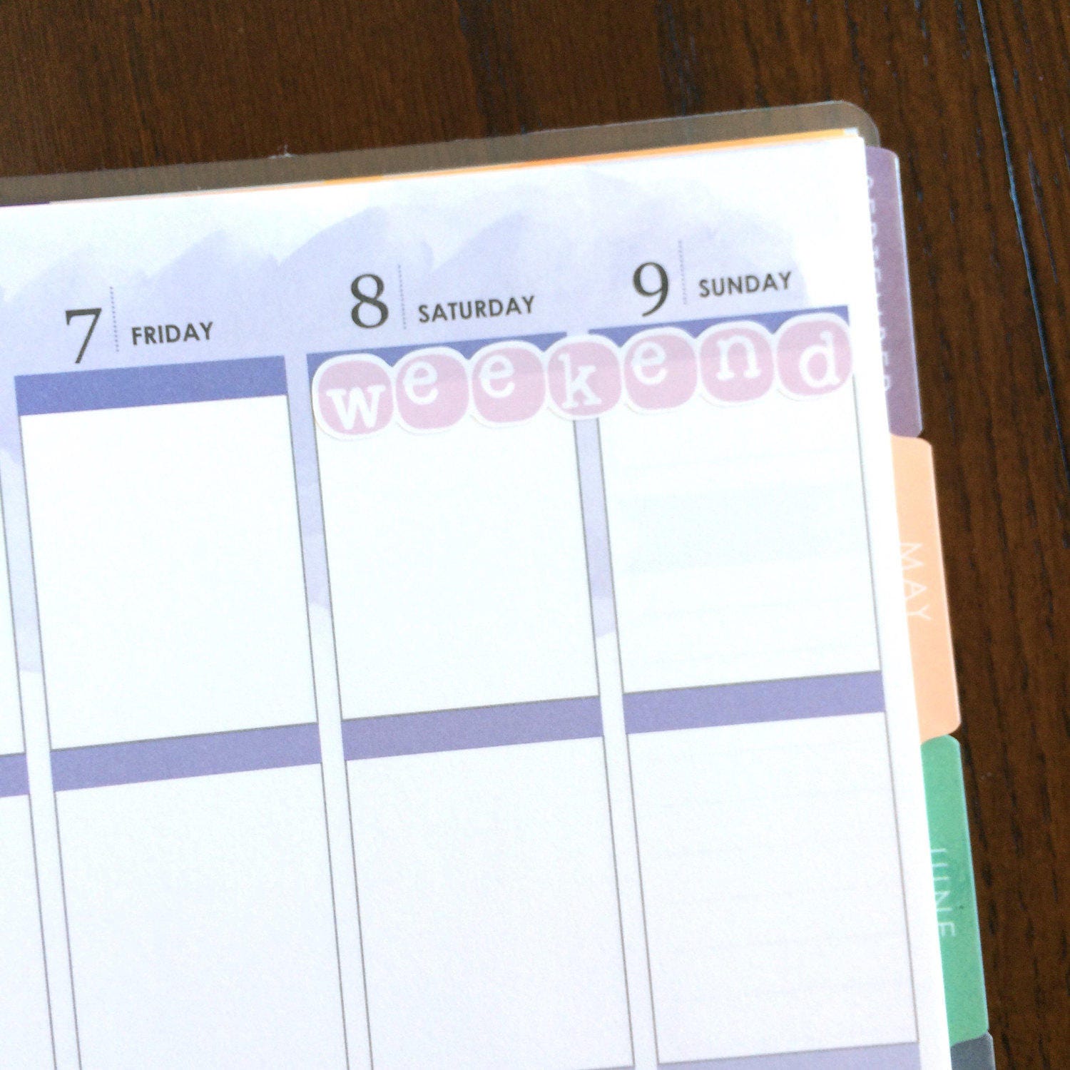 Rainbow Bubble Weekend Banners - Weekend Planner Stickers - Weekend ...