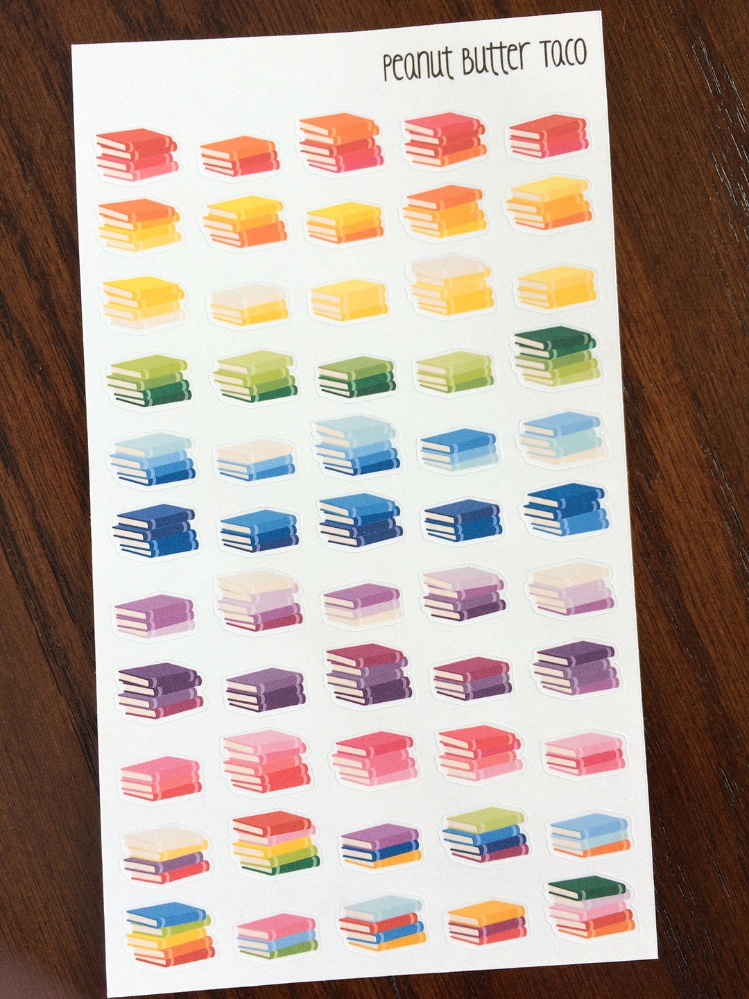 Book Stacks Planner Stickers - Book Planner Stickers - Reading Stickers ...